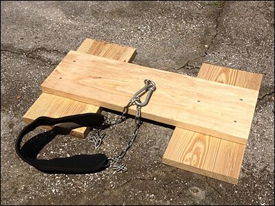 DIY Timed Static Contraction Hip Belt Squats